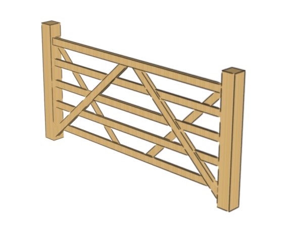Custom Oak Field Gates & Five Bar Gates | Norfolk Oak